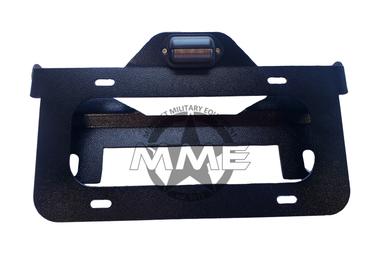 MME Illuminated Flip-Up License Plate Bracket for Winch Fairlead