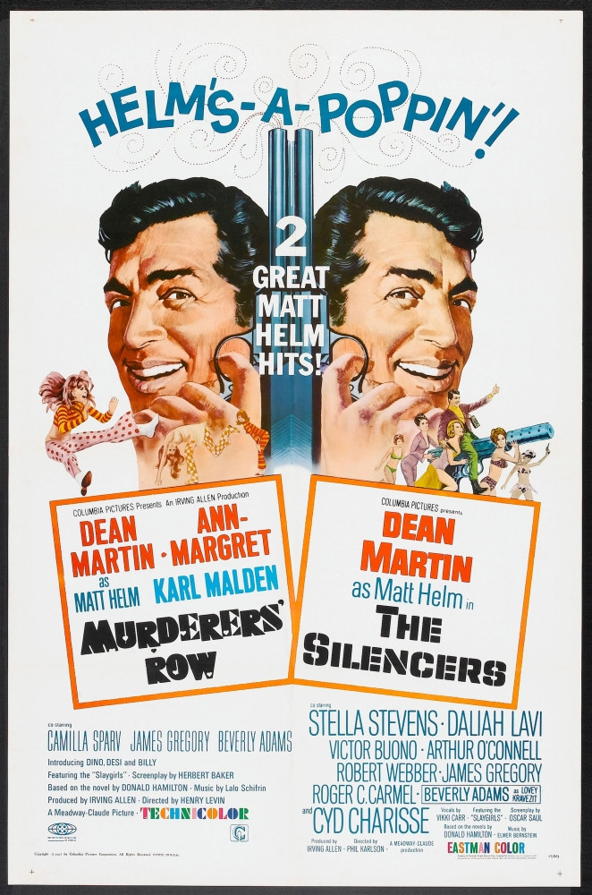 Murderers' Row The Silencers Us Poster Dean Martin 1966 Movie Poster ...