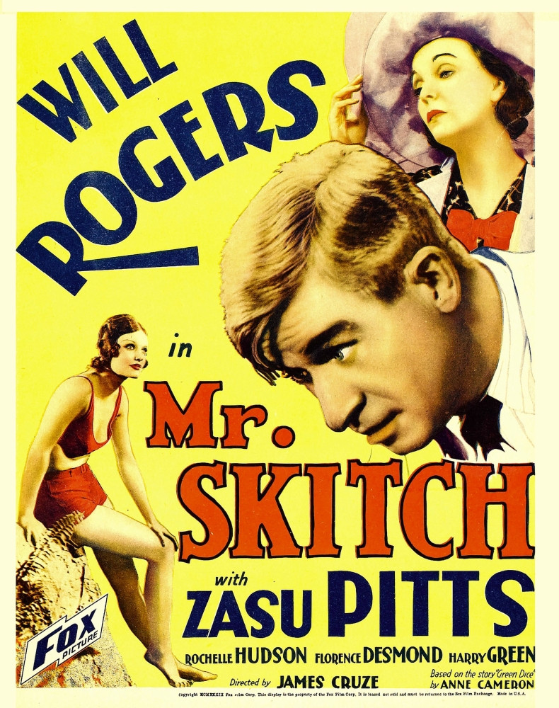 Mr. Skitch Top Right From Left: Will Rogers Zasu Pitts On Window Card ...