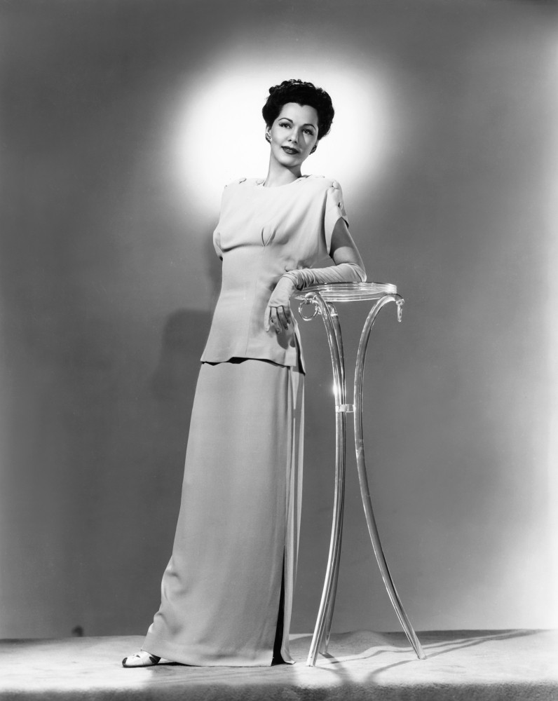 Maria Montez Modeling A Pink Crepe Dinner Dress 1944 Photo Print - Item ...