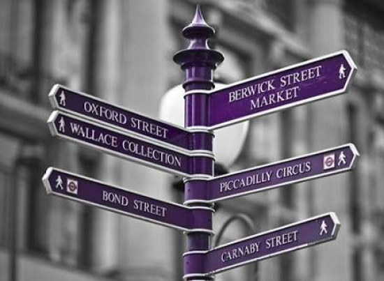 Oxford Circus Sign Post Poster Print by Assaf Frank - Item ...