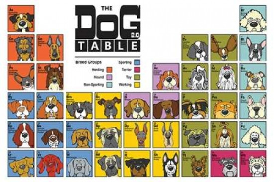 The Dog Table Poster Print by Angry Squirrel Studio - Item ...
