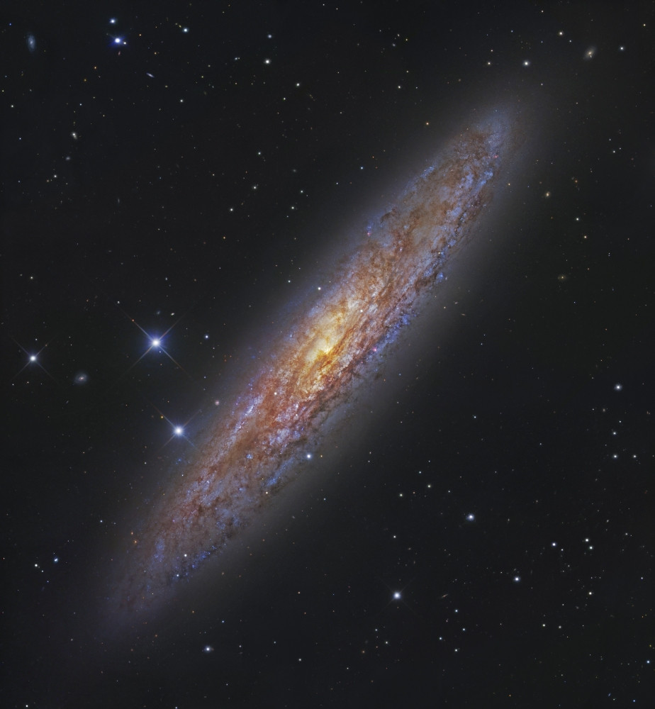 NGC 253, an edge-on spiral galaxy in Sculptor Poster Print - Item ...