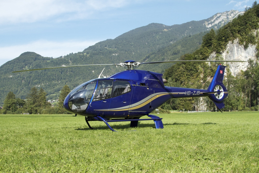 Eurocopter EC130 light utility helicopter, Mollis Air Base, Switzerland ...