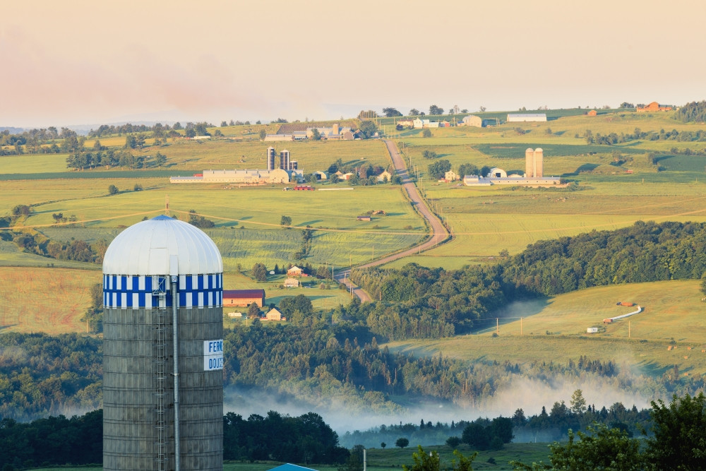 Farm Structure And Landscape; Chesterville Quebec Canada PosterPrint ...