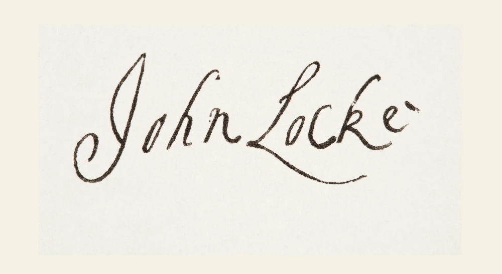 John Locke 1632 To 1704. English Philosopher. His Signature. From The ...