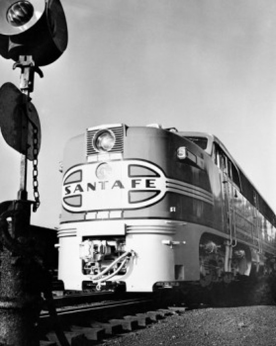 Front view of modern diesel powered locomotive Poster Print - Item ...
