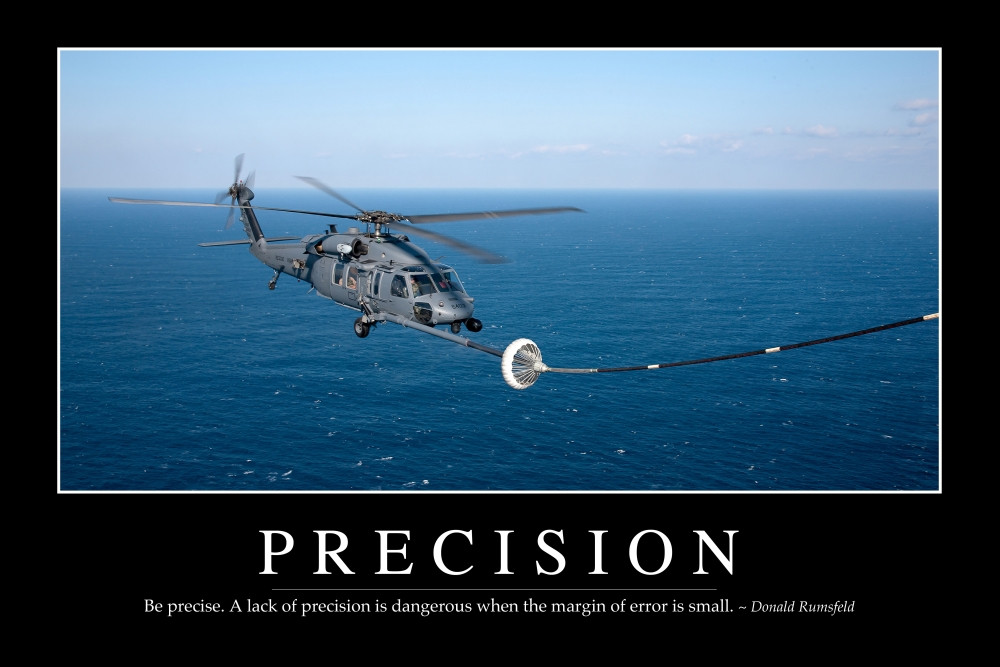 Precision - Inspirational Quote and Motivational Poster. It reads: Be ...