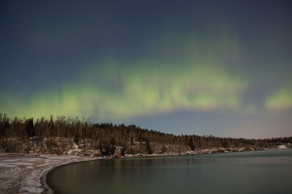 Northern Lights Over Lake Superior