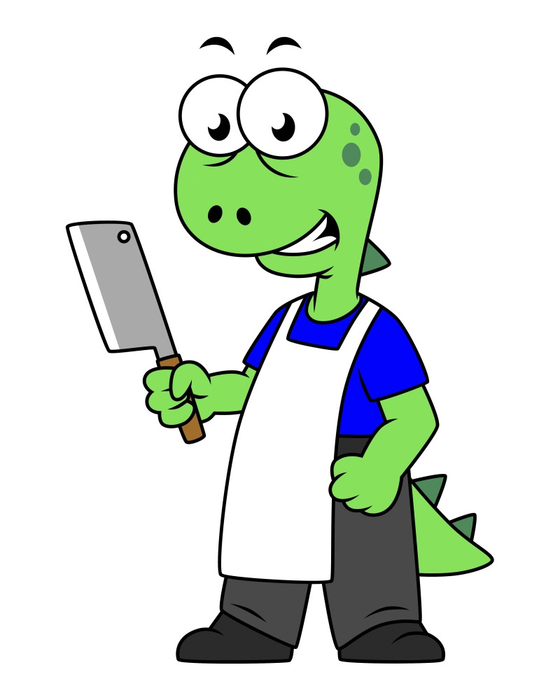 Illustration of a Tyrannosaurus Rex butcher Poster Print - Item ...