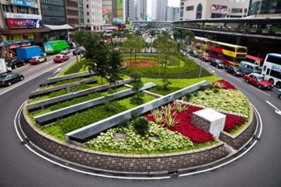 Garden Roundabout, Hong Kong, China Poster Print by Julie Eggers - Item ...