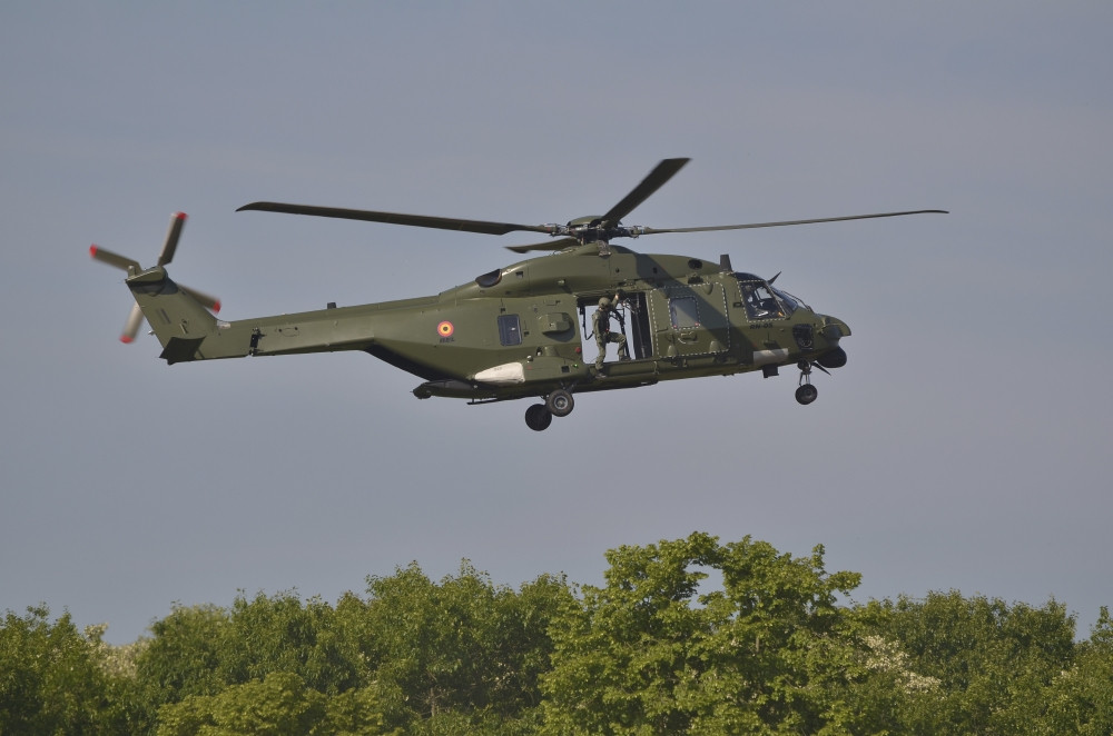 The NH90 helicopter introduced in 2014 to the Belgian Army Poster Print ...