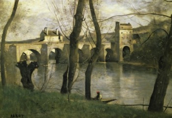 The Bridge of Mantes c. 1868-70 Jean-Baptiste Camille Corot Musee du ...