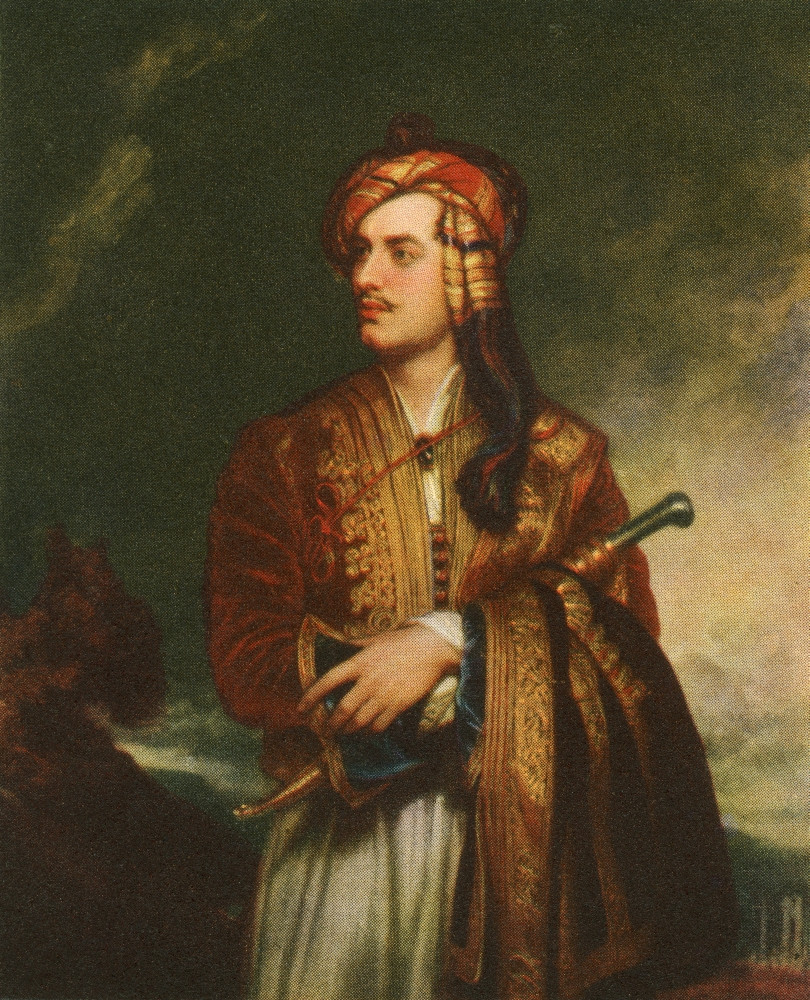 Lord Byron in Albanian dress after the painting by Thomas Phillips in ...