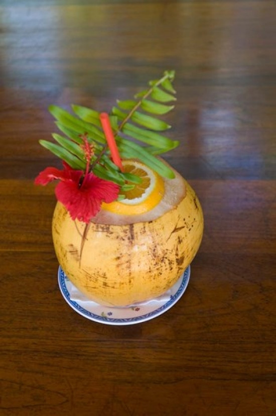 Tropical cocktail, Fregate Island, Seychelles, Africa Poster Print by ...