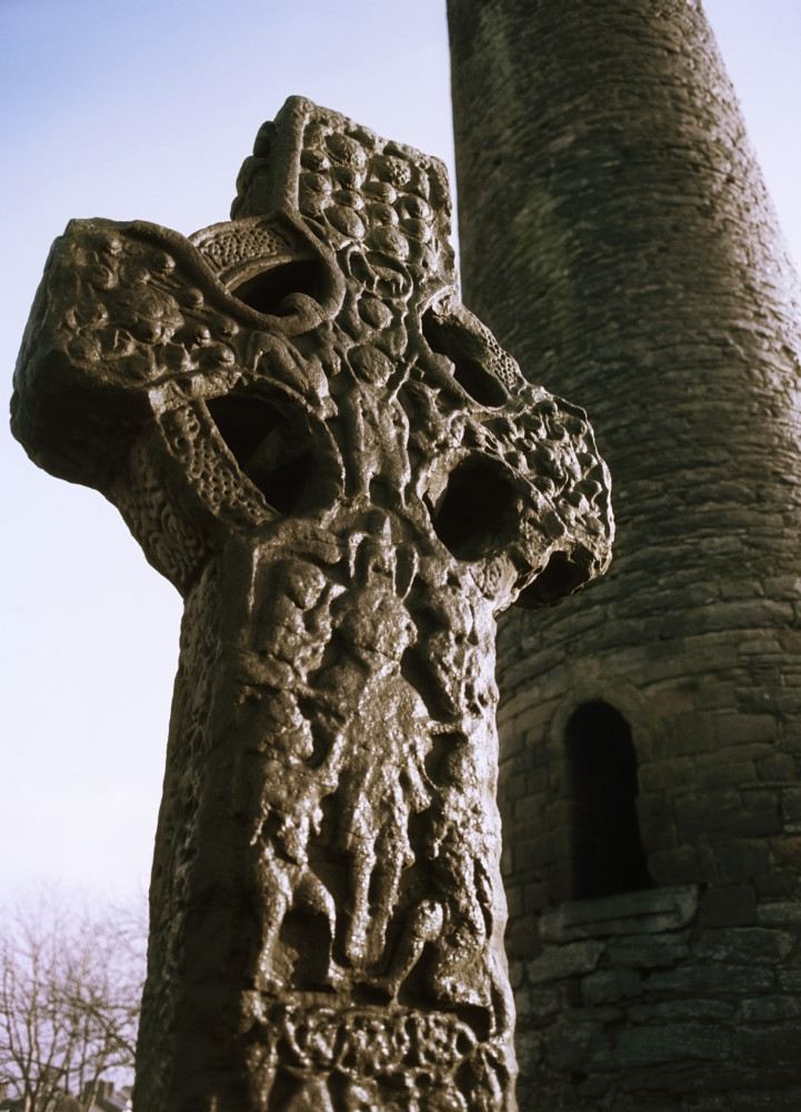Abbey Of Kells, Kells, County Meath, Ireland; High Cross And Round ...