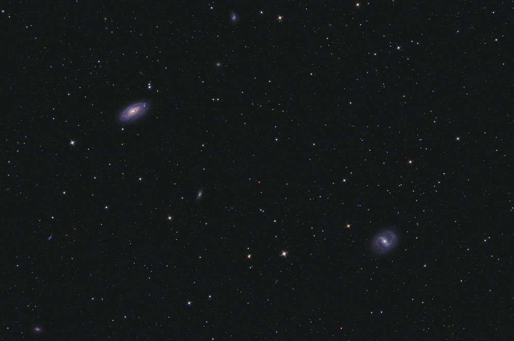 Messier 88 and Messier 91 in the constellation Coma Berenices Poster ...