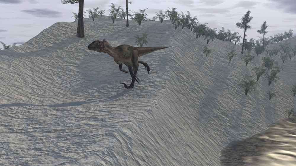 Utahraptor running down a hill Poster Print - Item # VARPSTKVA600175P ...