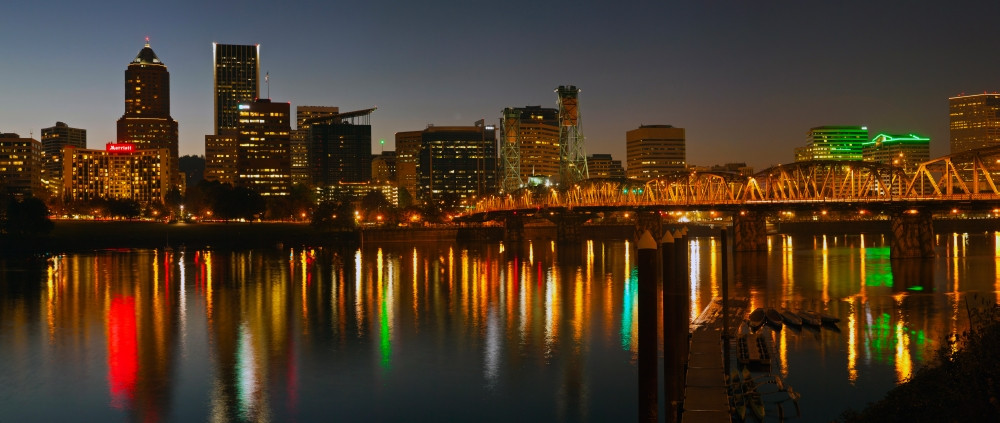 Portland Skyline At Night Portland Spirit 2024 Rose Festival Fireworks