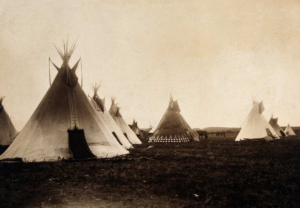 Piegan Indian Tipis, Medicine Tipi, c. 1900 Poster Print by Science ...
