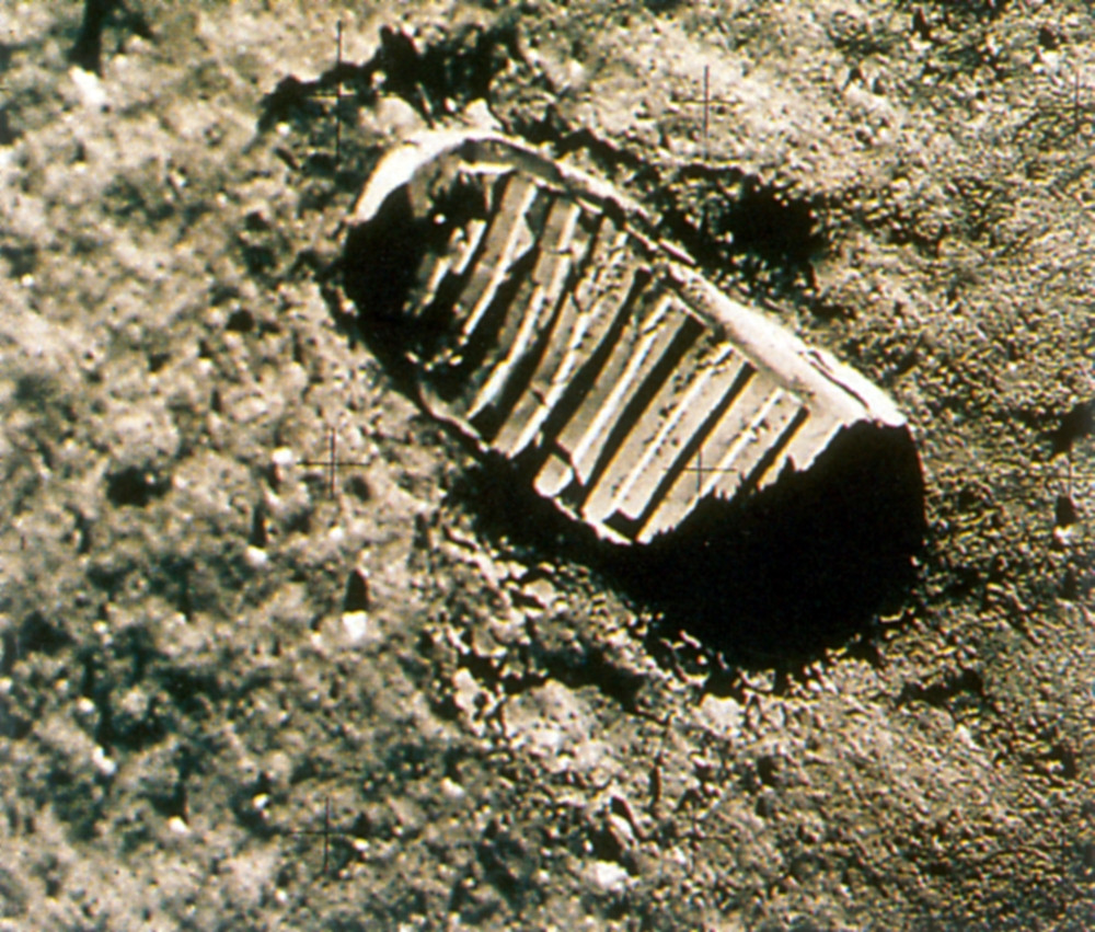 Neil Armstrong Footprint On Moon