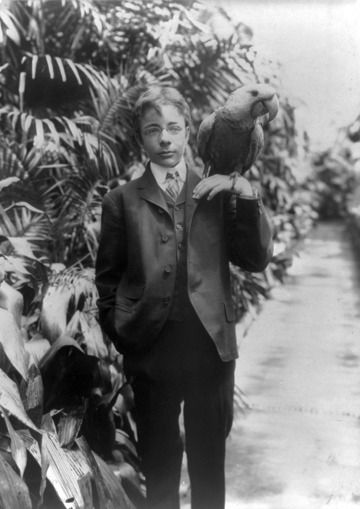 Teddy, Jr. and Pet Macaw Eli Yale, 1902 Poster Print by Science Source ...