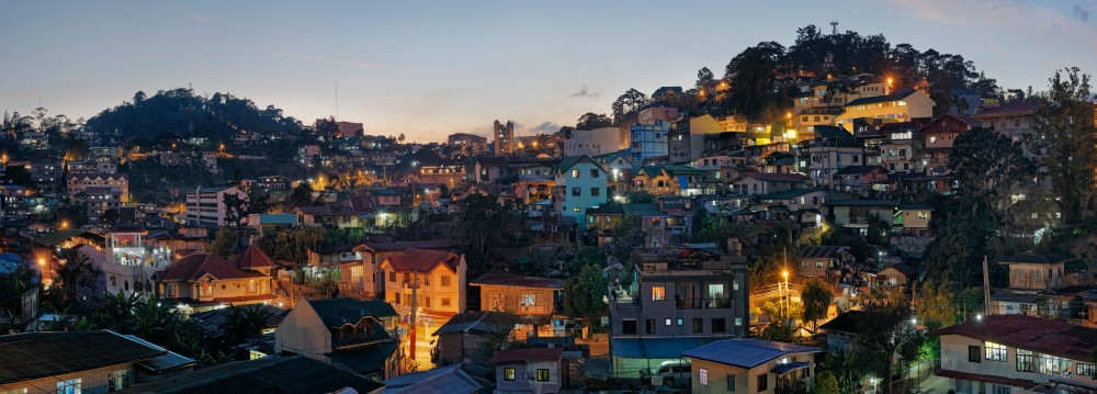 Night view of the Baguio City, Luzon, Philippines Poster Print by ...