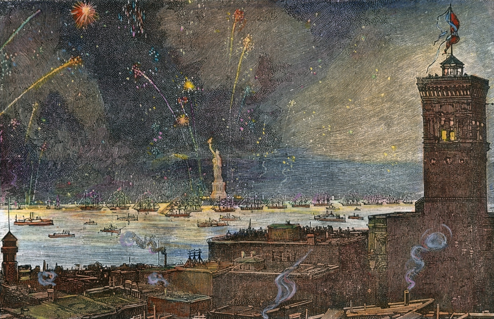 Statue Of Liberty, 1886. /Nthe Inaugural Ceremonies On 28 October 1886 ...