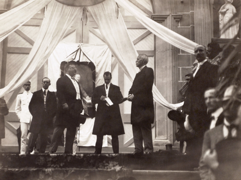 Panama: Roosevelt, C1906. /Npresident Theodore Roosevelt And Panamanian ...