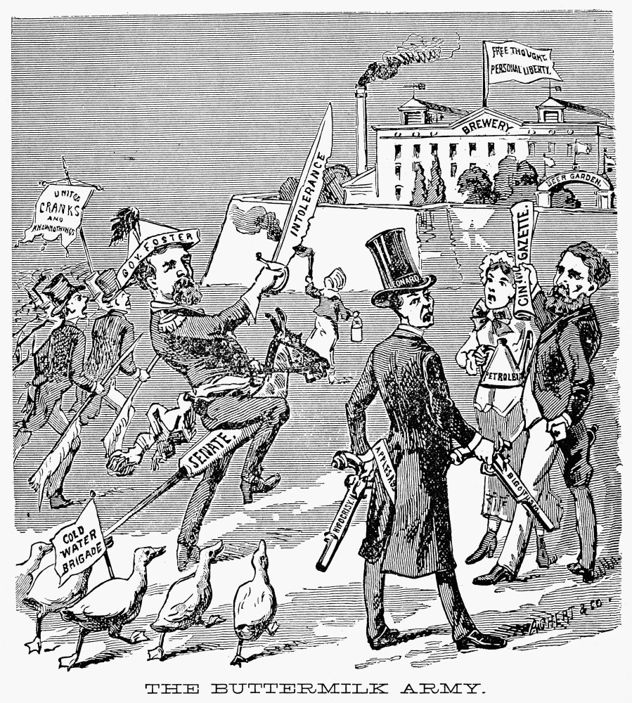 Cartoon: Temperance, 1884. /N'Foster And The Army Of Cranks.' Cartoon ...