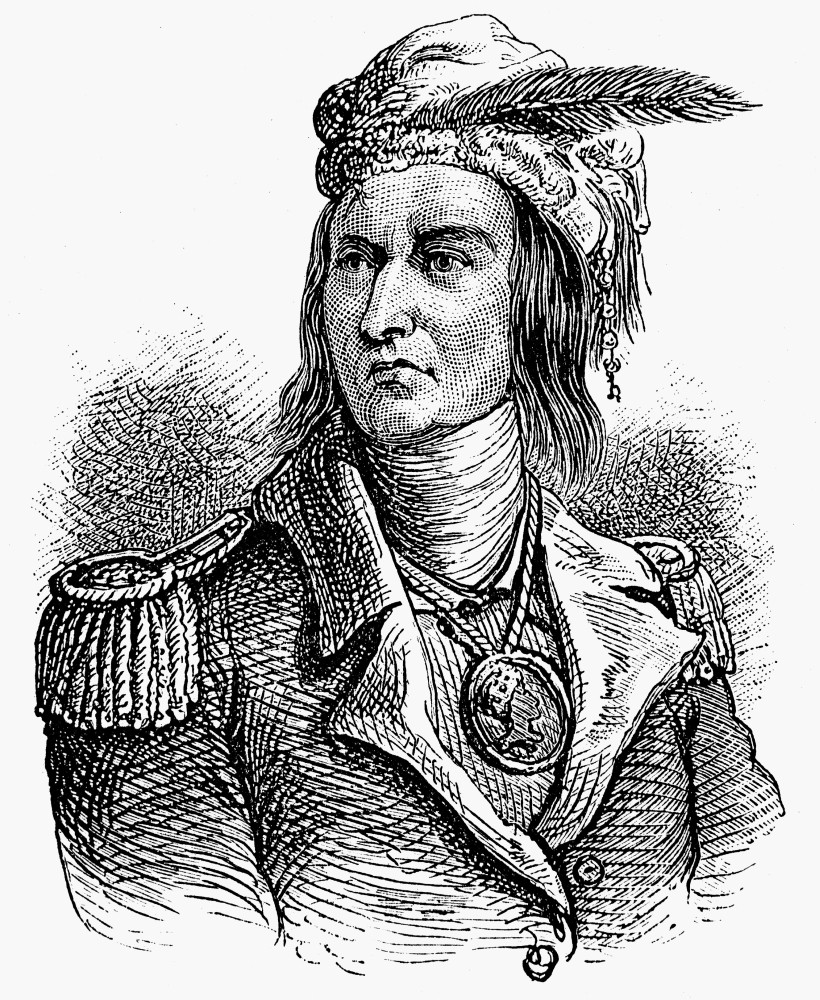 Tecumseh (1768?-1813). /Namerican Shawnee Native American Chief. Wood ...