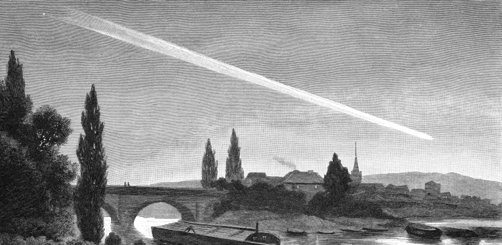 The Great Comet, 1843. /Nline Engraving, 19Th Century. Poster Print by ...