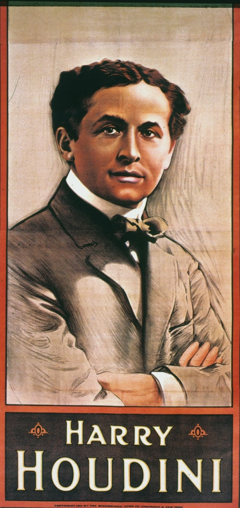 Harry Houdini (1874-1926). /Namerican Magician. Lithograph Poster ...