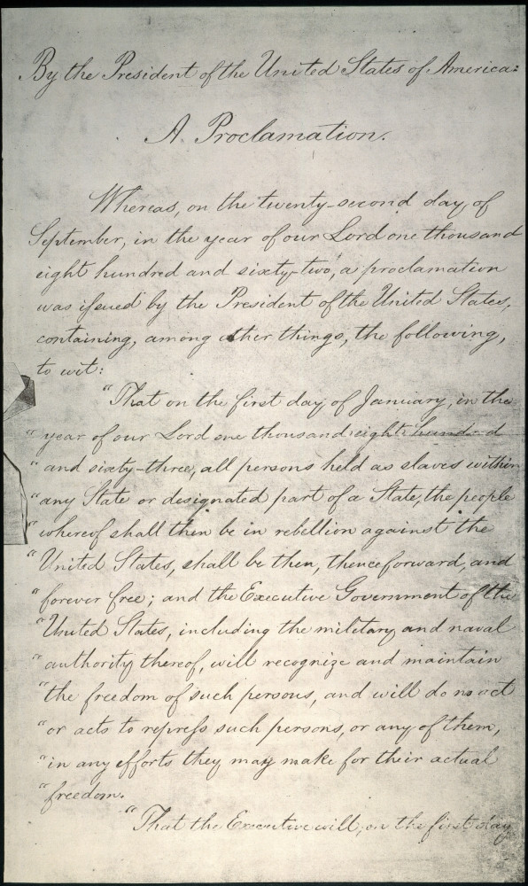 Emancipation Proclamation. /Npage One Of Abraham Lincoln'S Emancipation ...