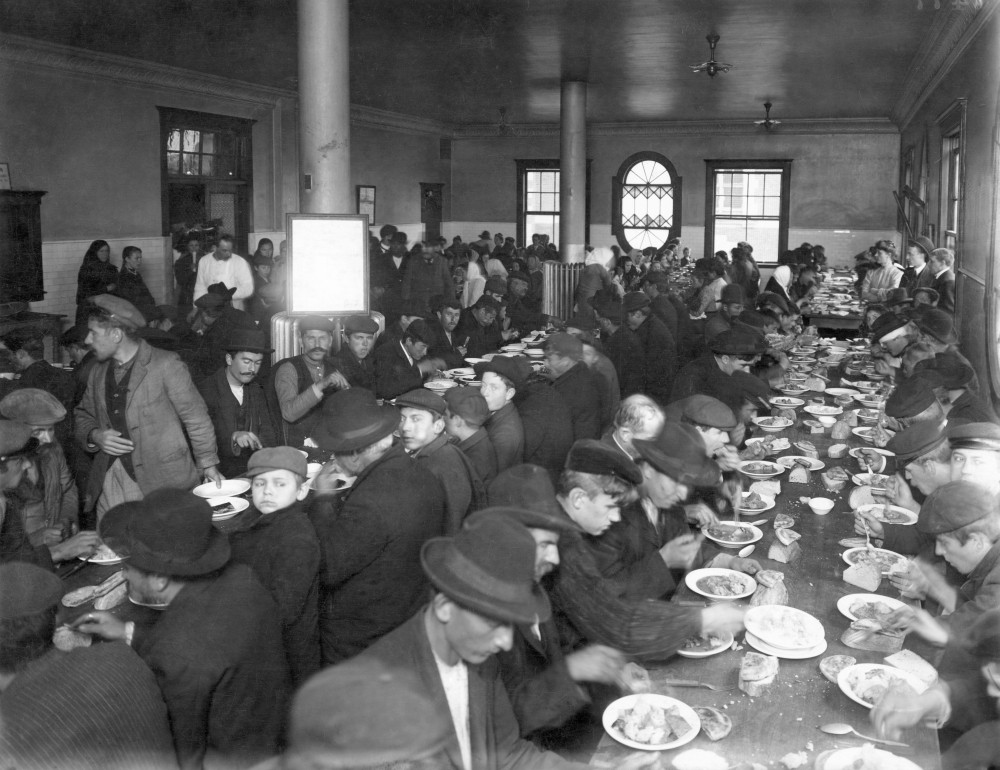 Ellis Island Dining Hall. /Nphotograph, C1900. Poster Print by Granger ...