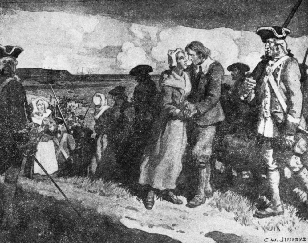 Canada: Acadian Expulsion. /Nthe Expulsion Of The French Settlers Of ...