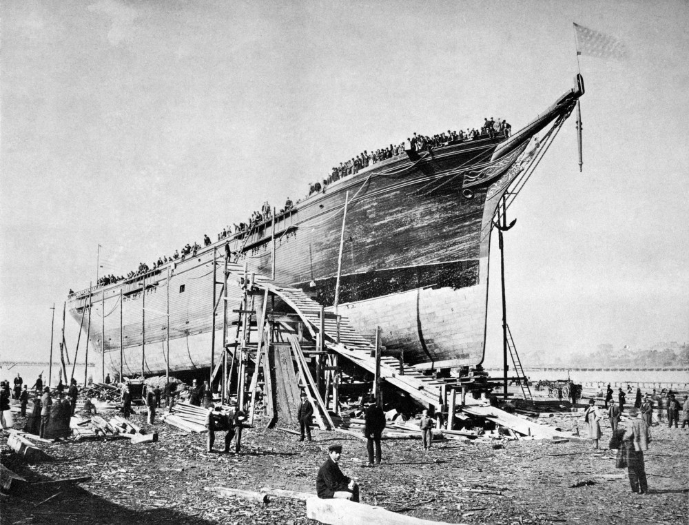 Shipyard. /Nthe Launching Day Of The 'Glory Of The Seas' At Donald ...
