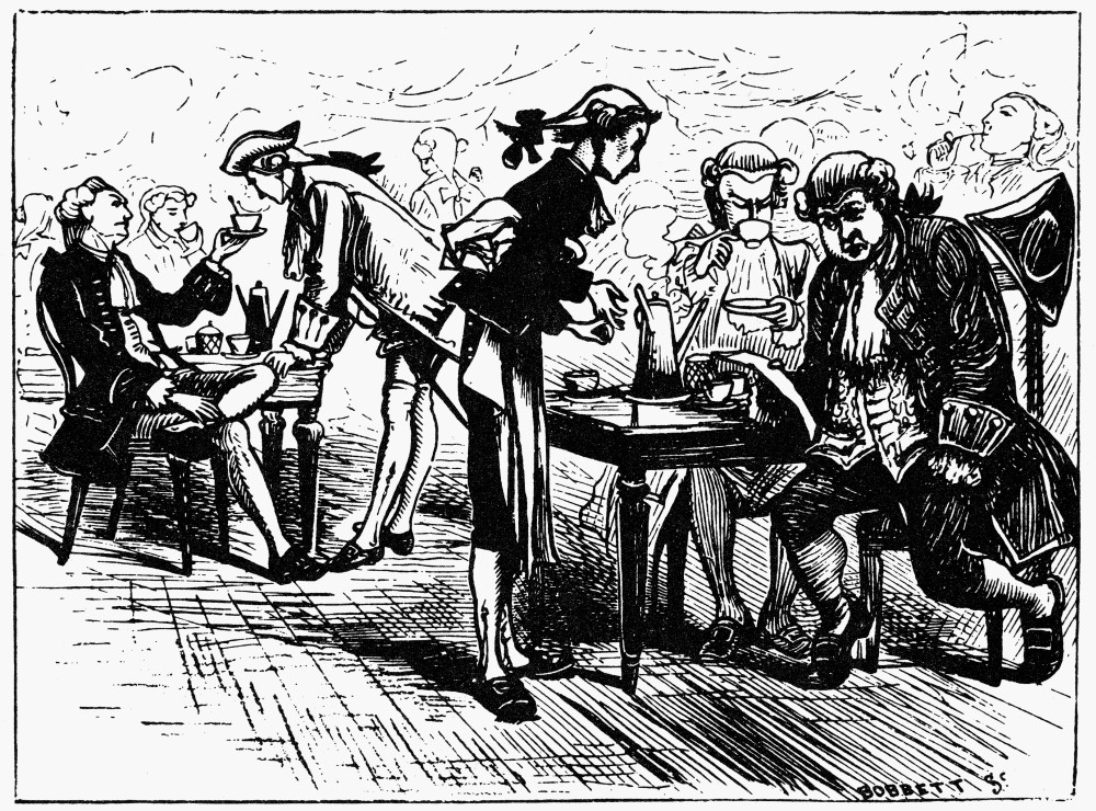 Colonial Coffee House. /Na Coffee House In Colonial America, 18Th ...
