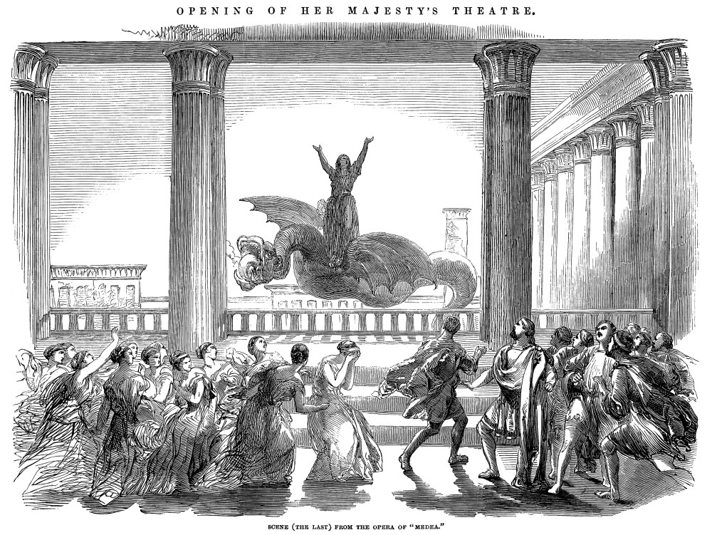 Opera: Medea, 1850. /Nscene From A London, England, Production Of Simon ...