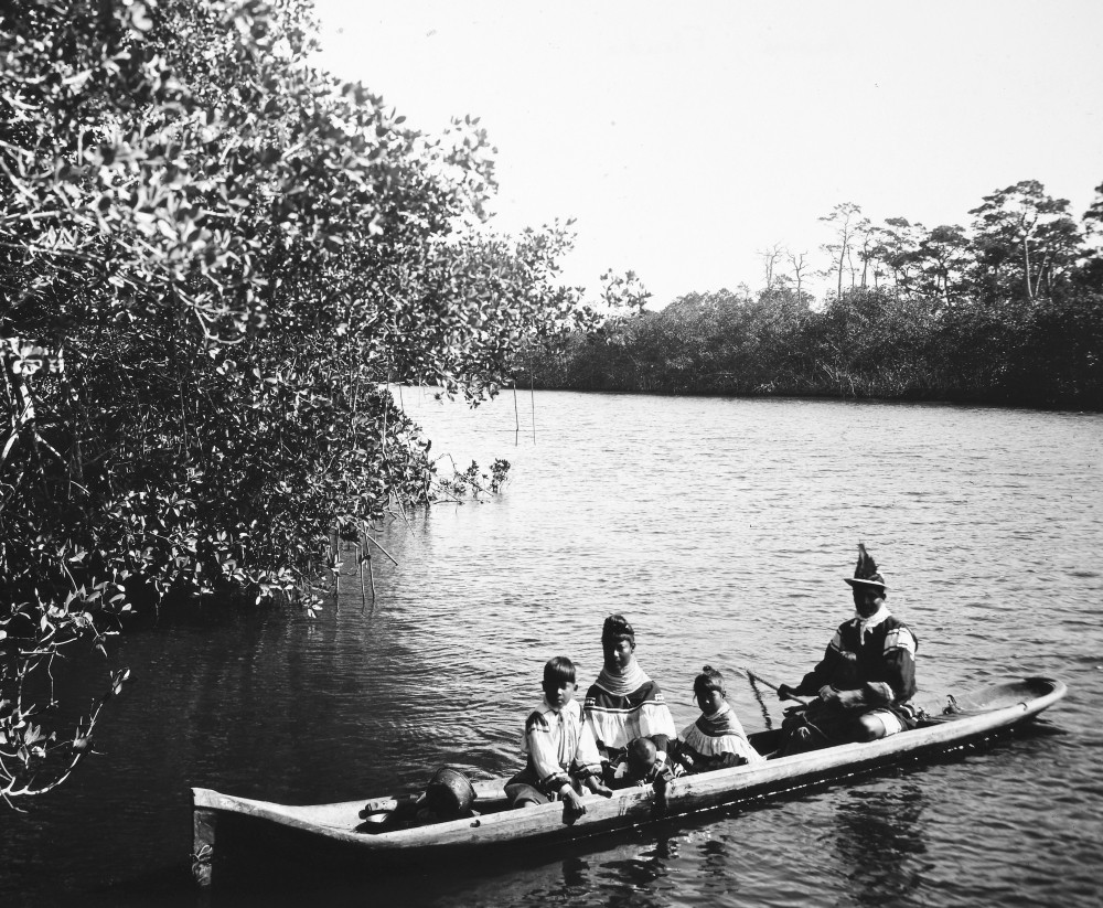 Florida: Seminole Family. /Na Late-19Th Century Photograph Of A ...
