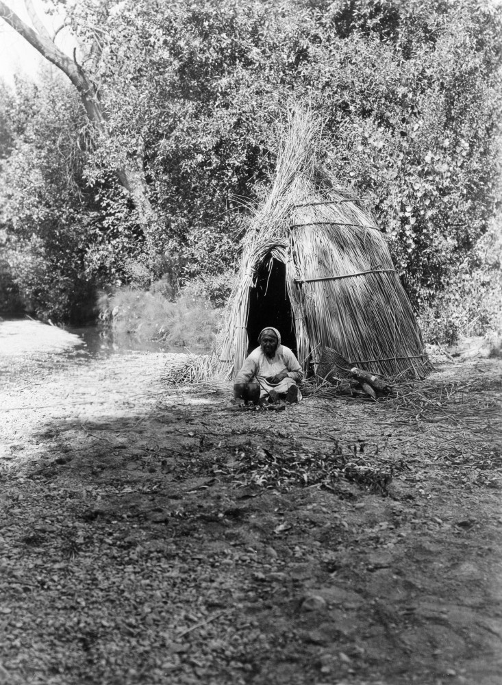 Pomo Cook, C1924. /Na Pomo Woman Cooking Acorns In Front Of A Tepee ...