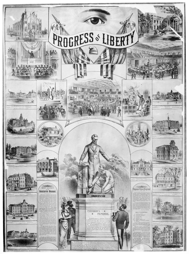 Emancipation Proclamation. /N'Progress Of Liberty.' Lithograph ...