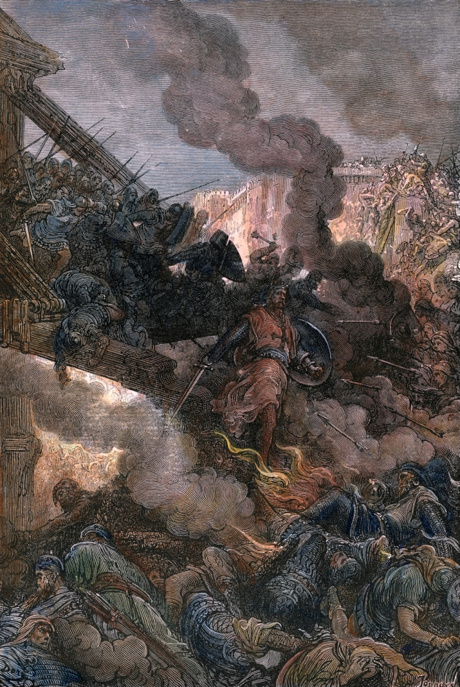 Godfrey Of Bouillon /Nat The Storming Of Jerusalem On July 15, 1099 ...