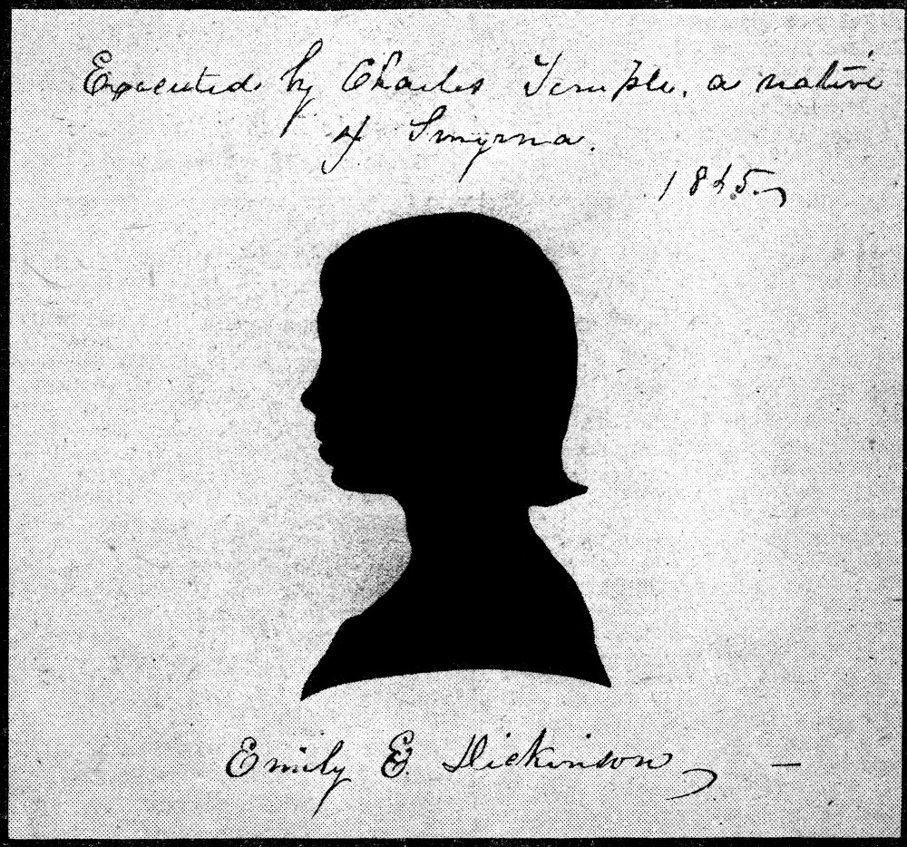 Emily Dickinson (1830-1886). /Namerican Poet. Silhouette, 1845. Poster ...