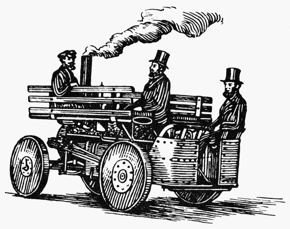 Steam Carriage, 1860. /Nsteam Carriage Invented By Richard Dudgeon ...