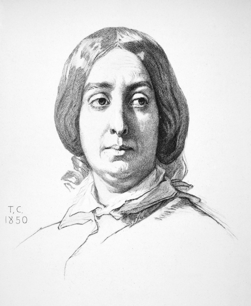 George Sand (1804-1876). /Nfrench Writer. Lithograph, French, 1850 ...