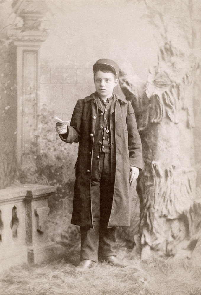 Messenger Boy, C1889. /Nportrait Of A Messenger Boy, Photographed By ...