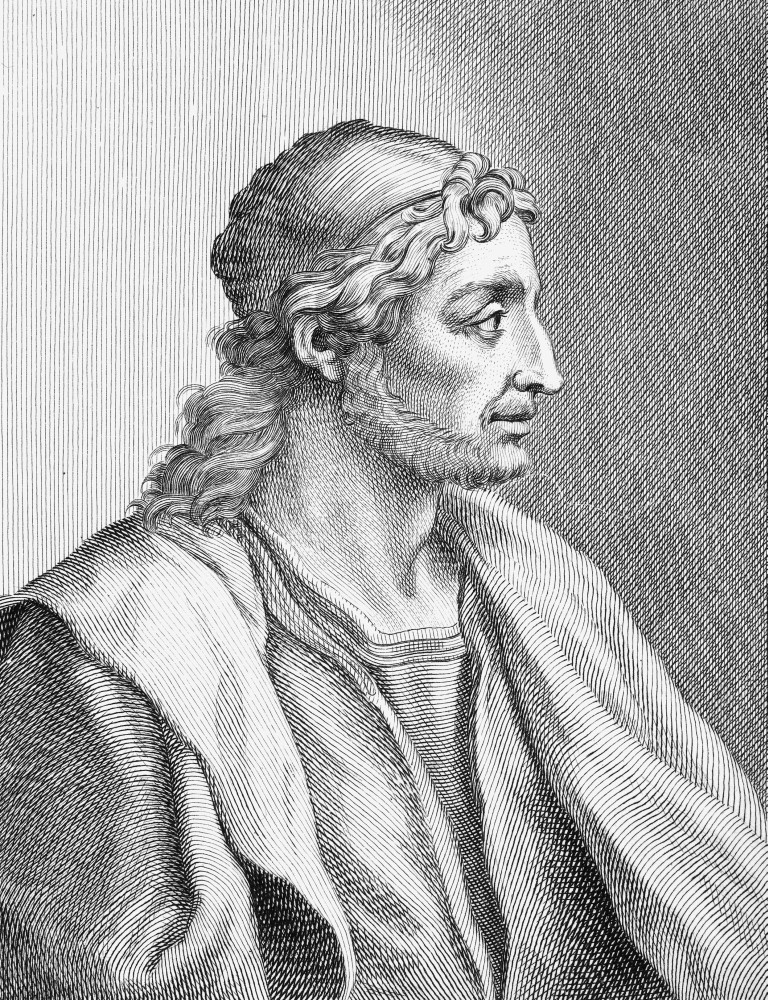 Simone Martini (C1283-1344). /Nitalian Painter. Line Engraving, 18Th ...