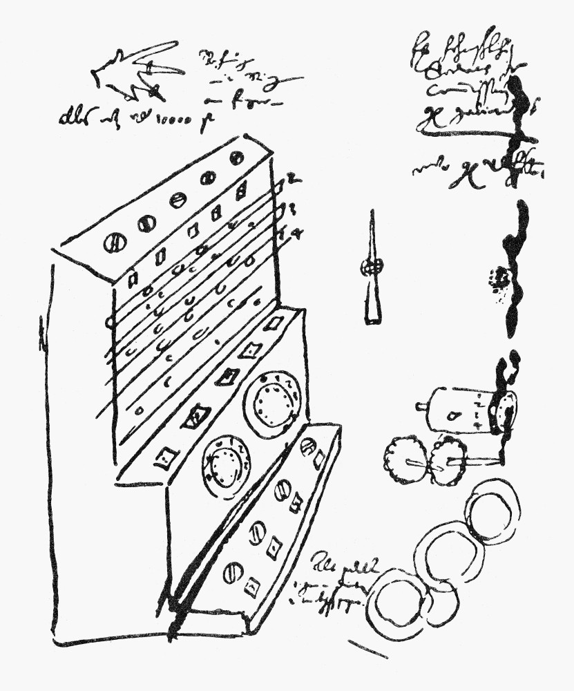 Schickard Calculator. /Nsketch By Wilhelm Schickard Of His Design For A ...