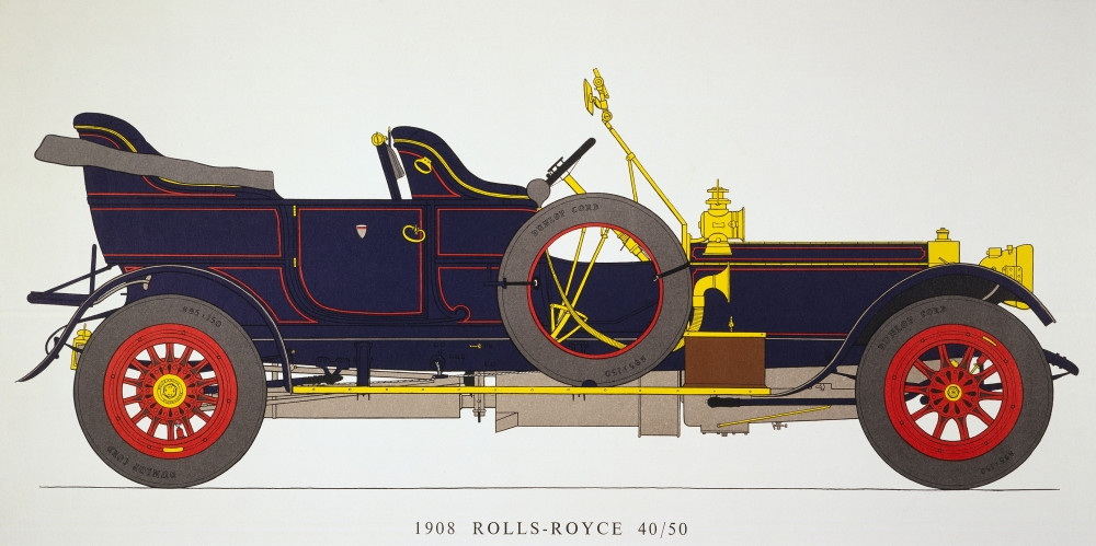 Auto: Rolls-Royce, 1908. /Nrolls-Royce With 'Roi-Des-Belges' Body By Barker Of London, 48 Hp ...